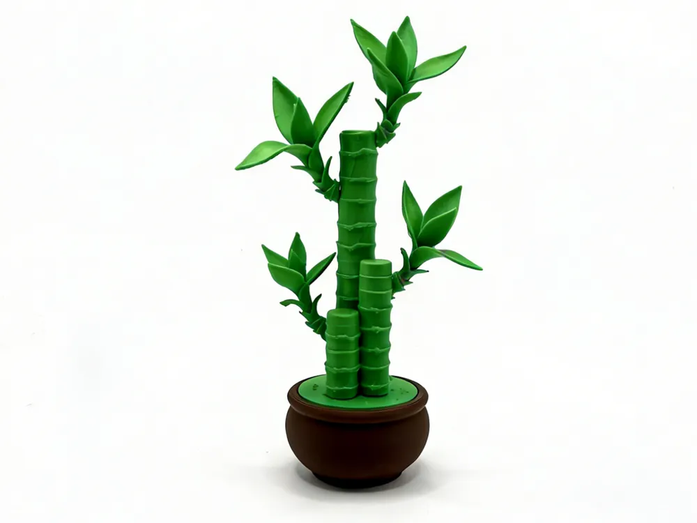 Bamboo Potted Plant - Desktop Ornament - Miniature Plant Model - Free ...
