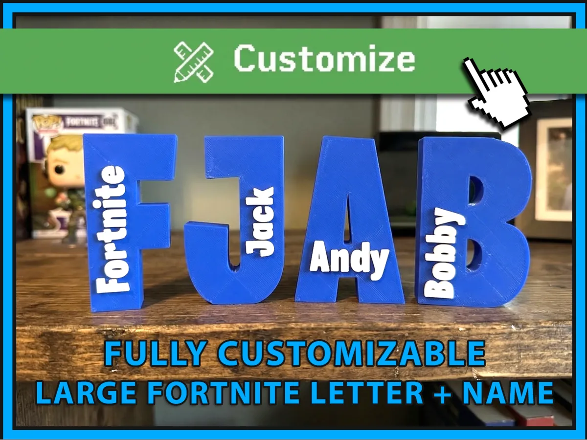 Fortnite Letter With Name Fully Custom Generator - Free 3D Print Model ...