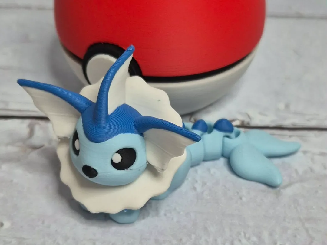 Flexi toy pokemon Aquali Vaporeon - Free 3D Print Model - MakerWorld