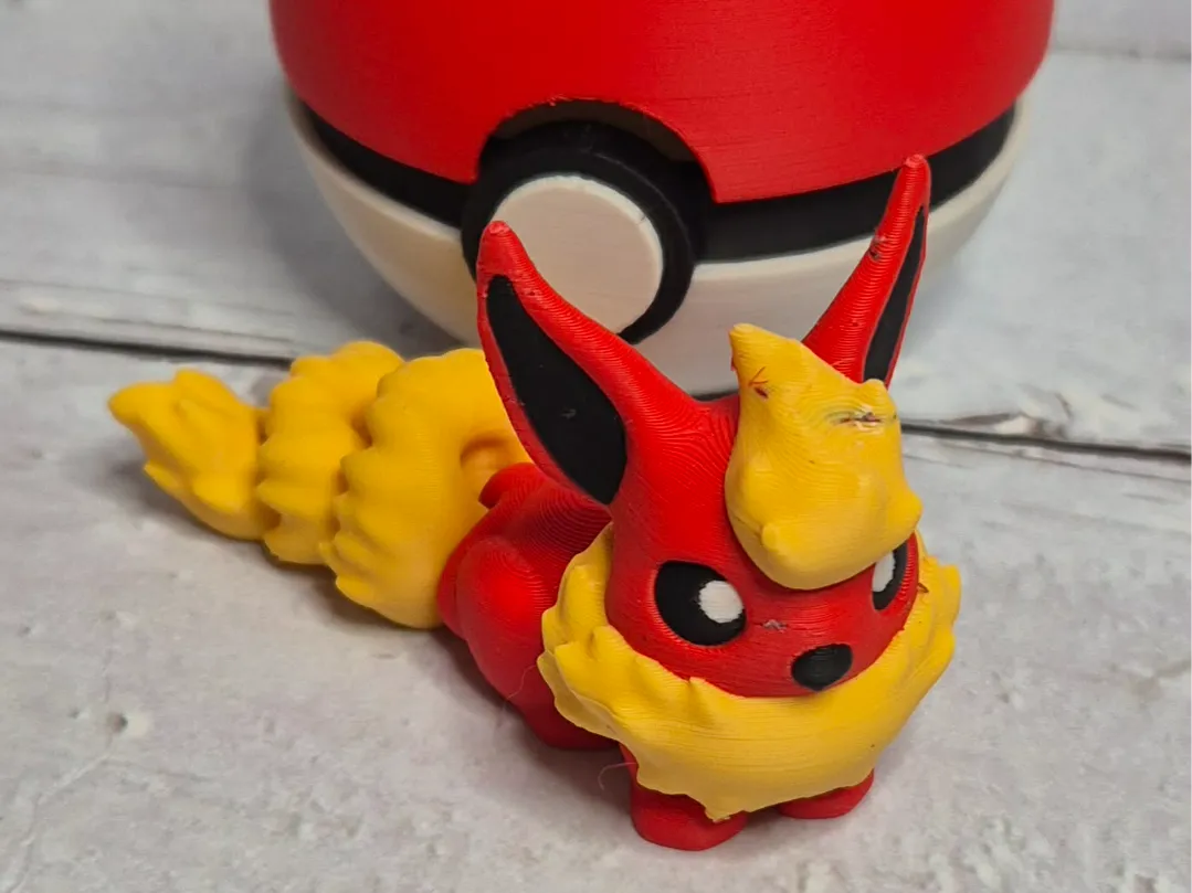 Flexi toy pokemon pyroli flareon - Free 3D Print Model - MakerWorld