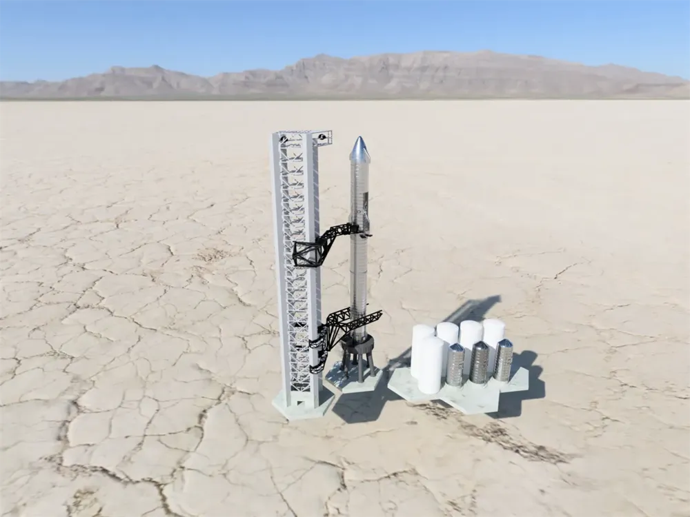 SpaceX Starship Orbital Lauch Tower Mechazilla wit - Free 3D Print ...