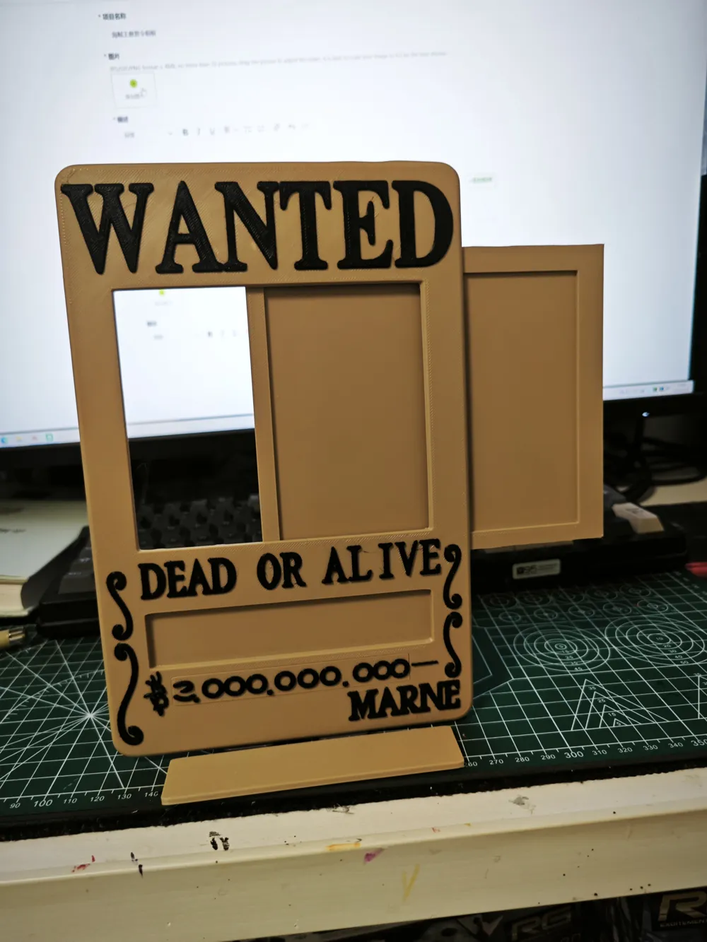 One Piece Wanted Poster Frame - Free 3D Print Model - MakerWorld