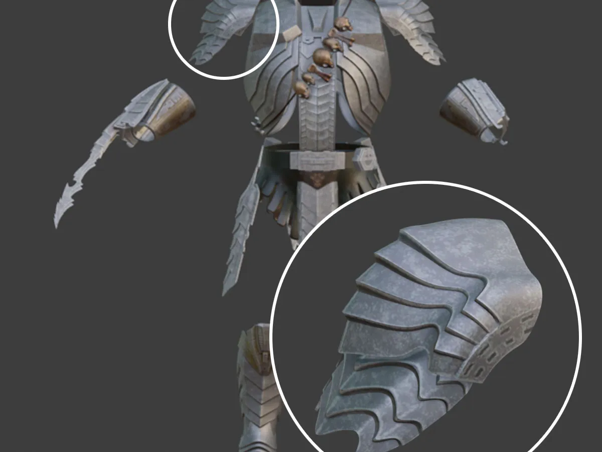 Part 1 of 8. Predator armour set - Shoulders - Free 3D Print Model ...