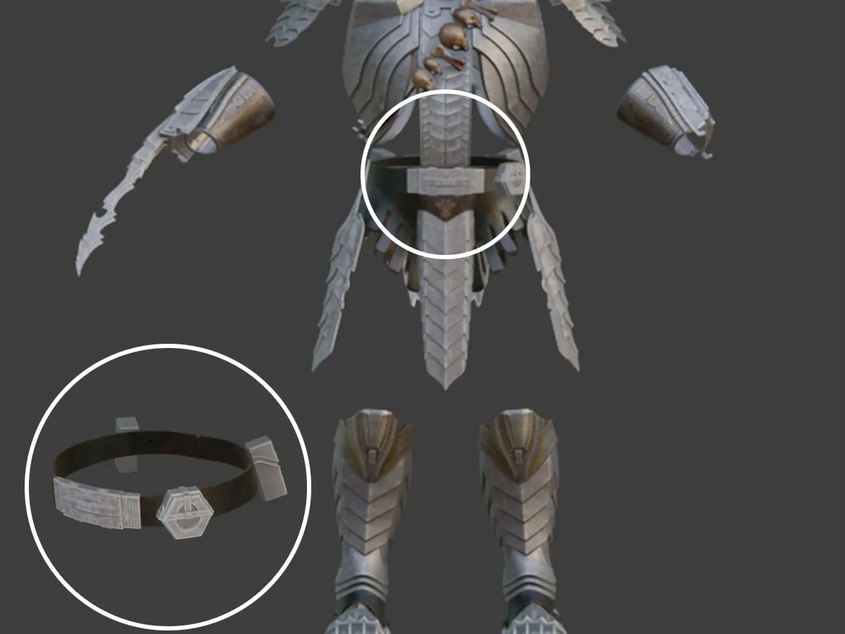 Part 4 of 8. Predator armour set - Belt - Free 3D Print Model - MakerWorld