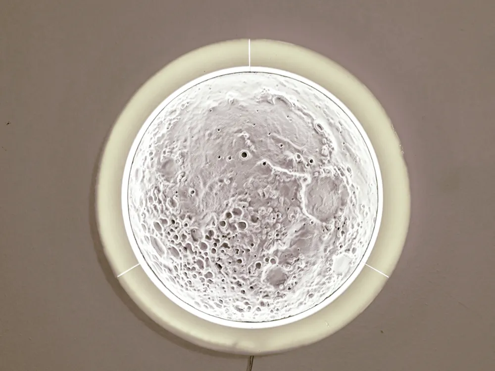Moon Depth Map Wall Lamp - Free 3D Print Model - MakerWorld