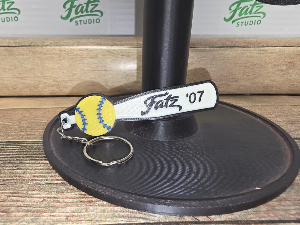 Softball/Baseball key chains Customizable - Free 3D Print Model ...