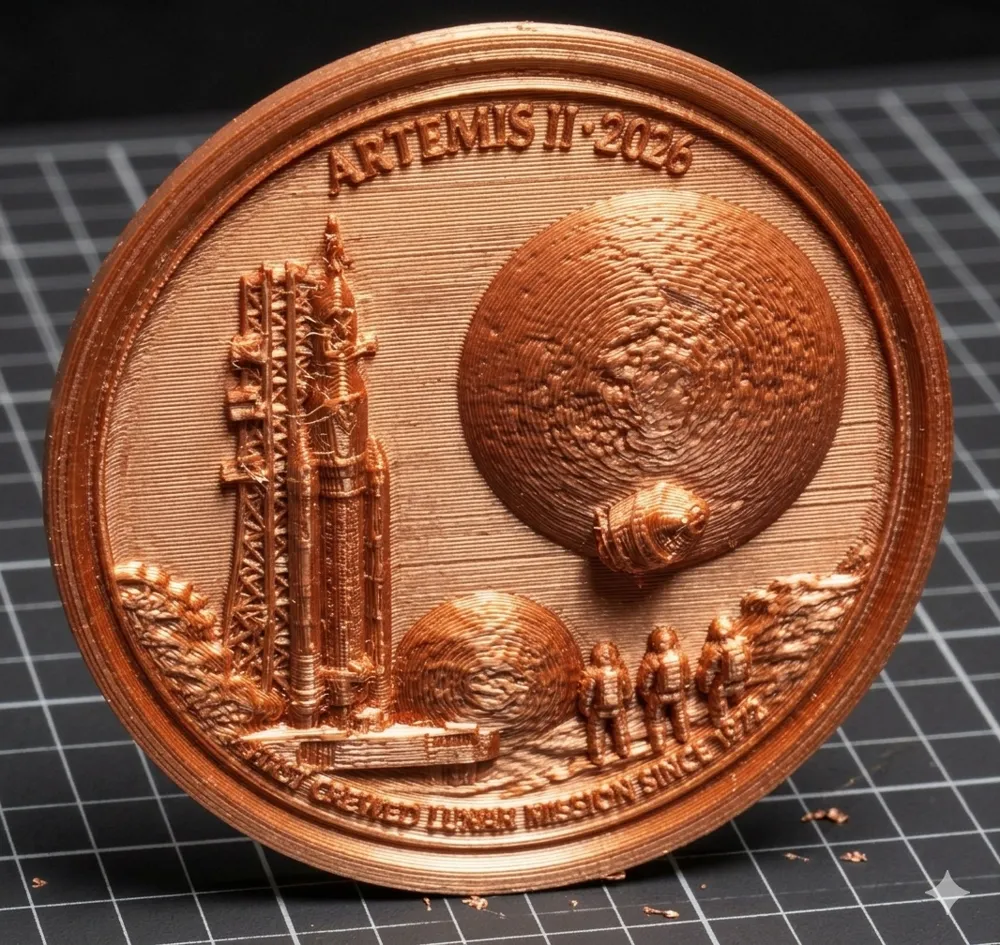Artemis 2 Mission Coin - Free 3D Print Model - MakerWorld