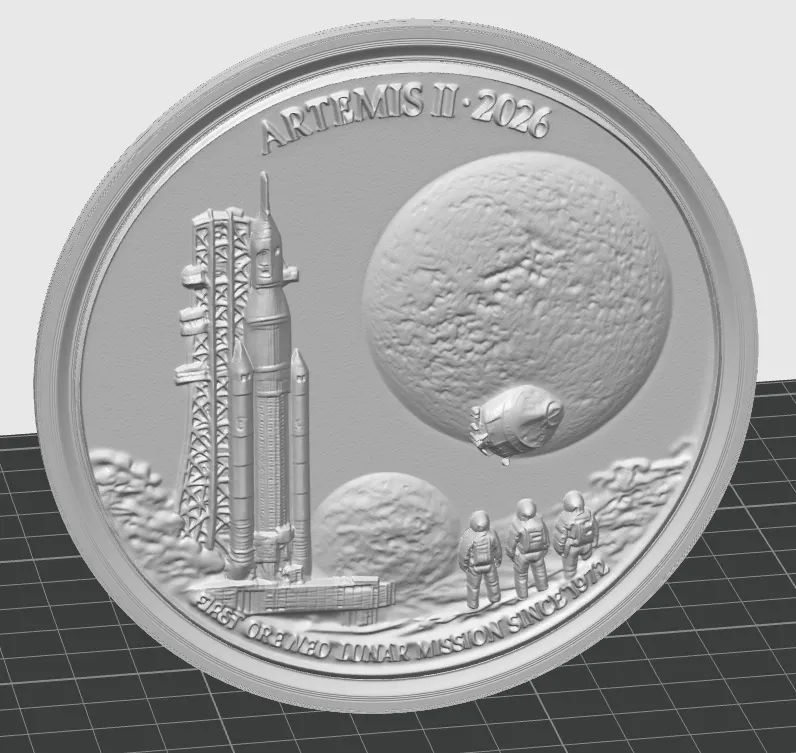 Artemis 2 Mission Coin - Free 3D Print Model - MakerWorld