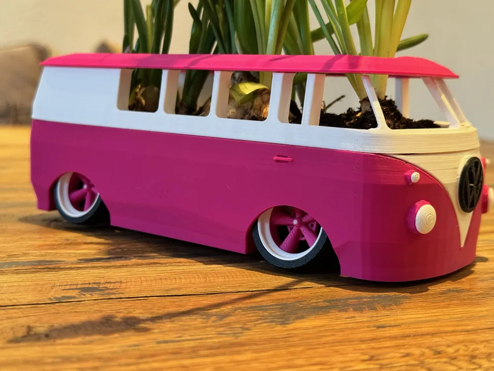 VW_BUS_Flowers - Free 3D Print Model - MakerWorld