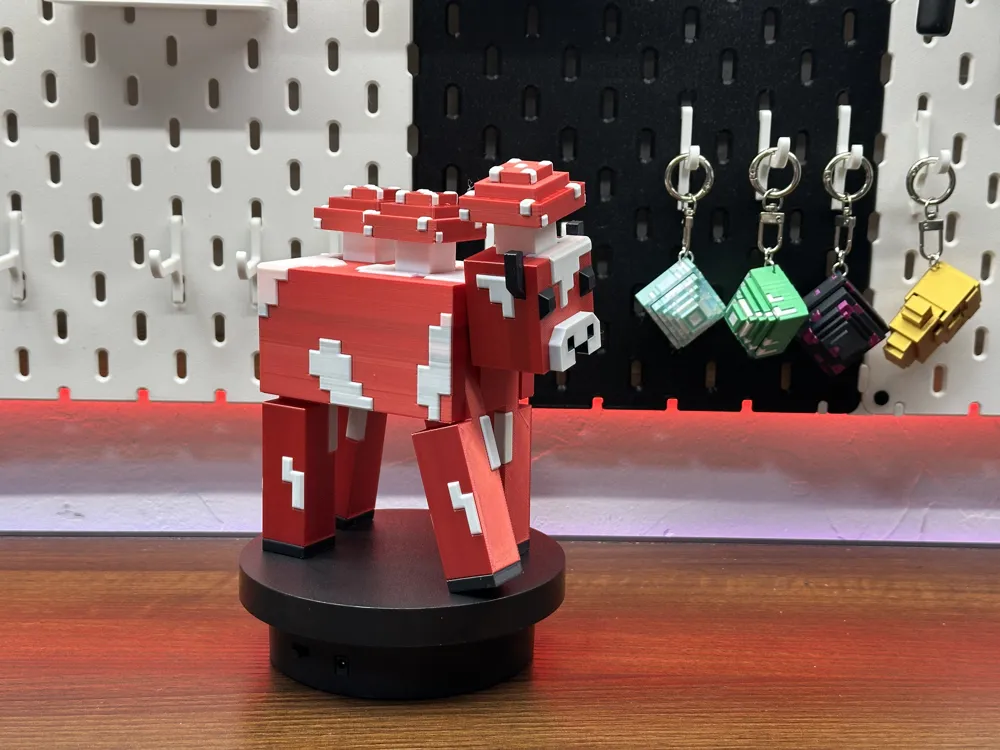 Minecraft Mooshroom Super Large Figurine | Fidget Button | Articulated ...