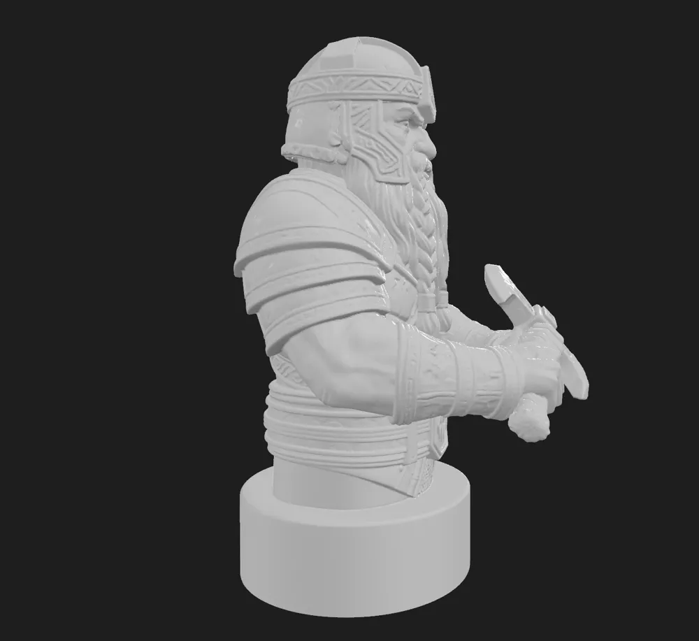 Dwarf Warrior Chess Piece – Fantasy 3D Miniature - Free 3D Print Model ...