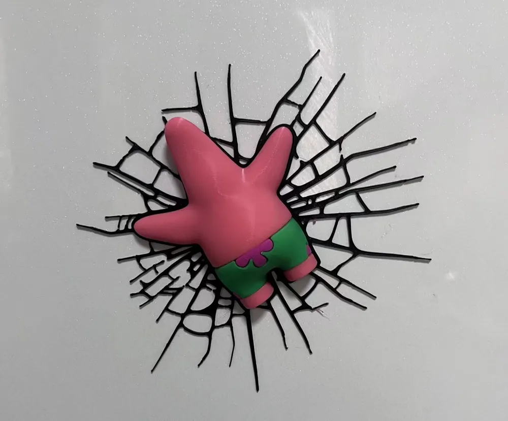 Patrick Star smashing into wall (disassembled) - Free 3D Print Model ...