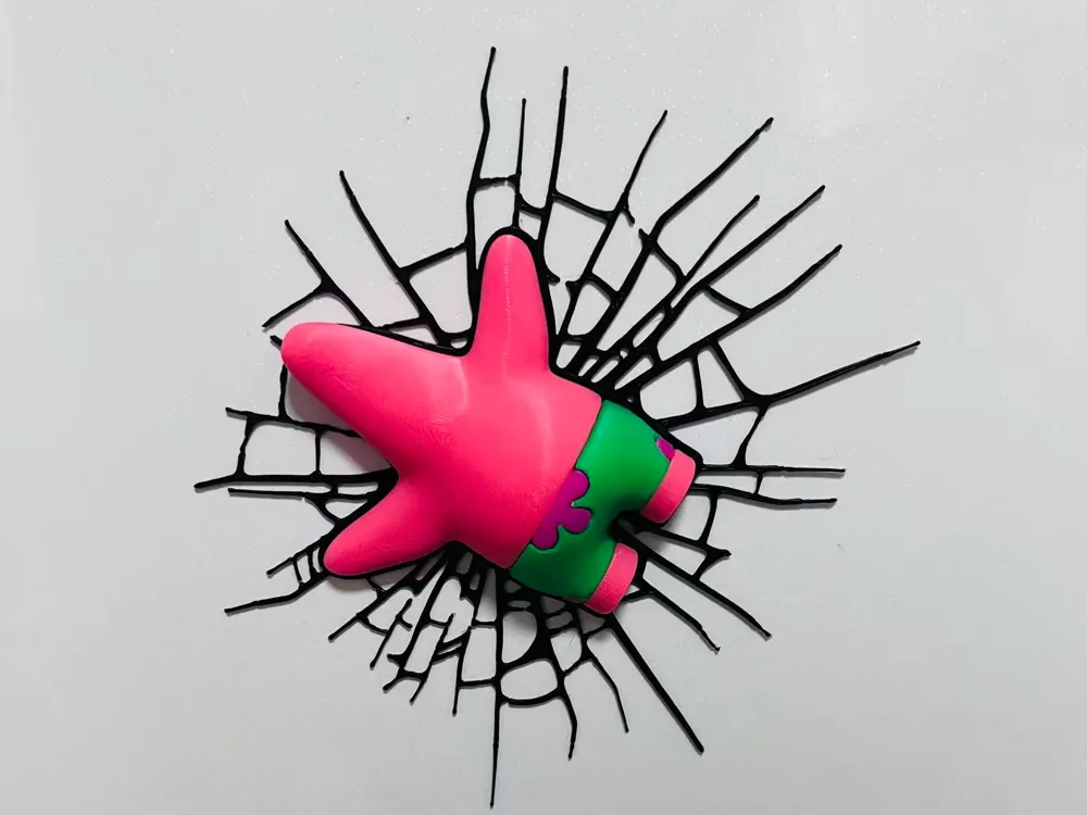 Patrick Star smashing into wall (disassembled) - Free 3D Print Model ...