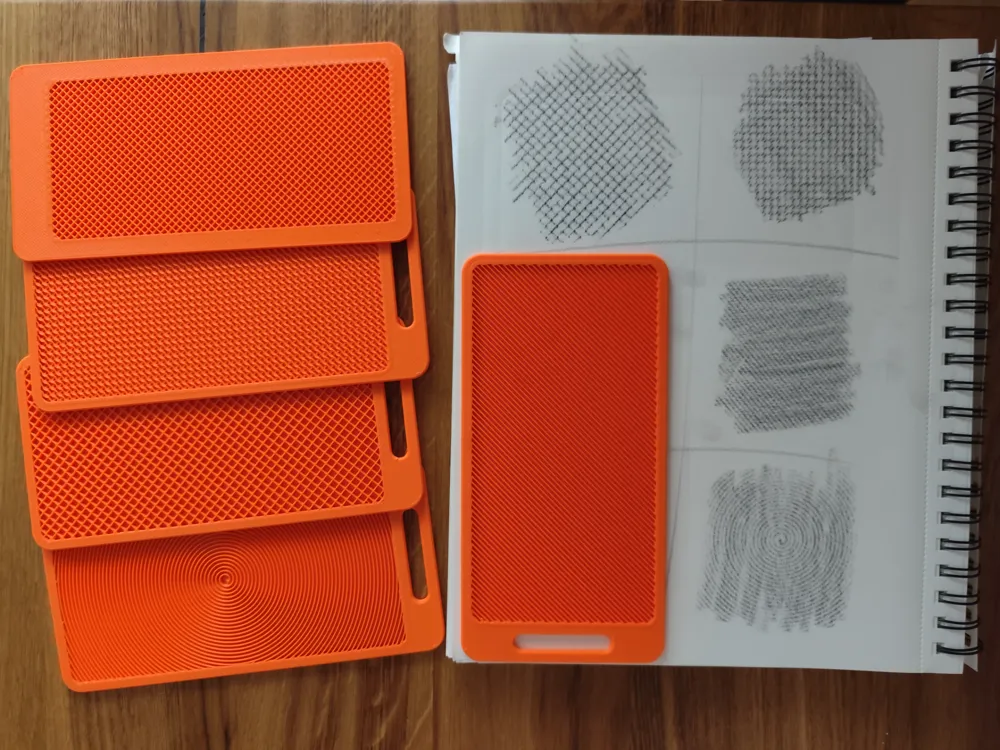 parametric texture plates / rubbing plates - Free 3D Print Model ...