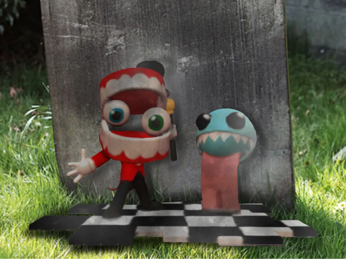 Tadc Caine and bubble statue - Free 3D Print Model - MakerWorld