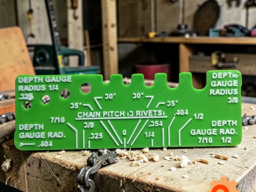 Saw chain ID - measuring tool - Free 3D Print Model - MakerWorld