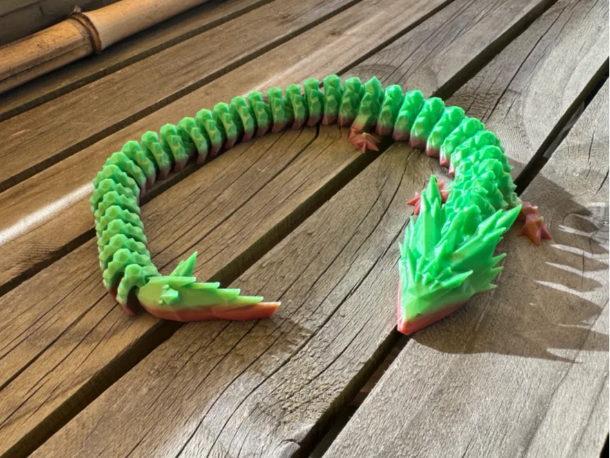 articulated crystal dragon - Free 3D Print Model - MakerWorld