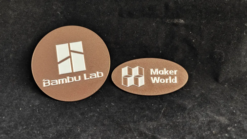 MakerWorld and Bambu Lab Logo Badge Patches - Free 3D Print Model ...