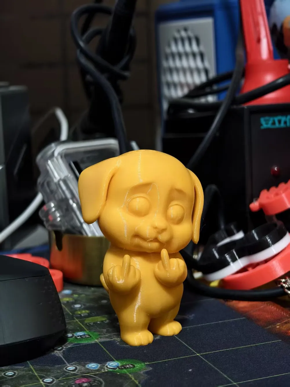Flipping the bird puppy meme - Free 3D Print Model - MakerWorld