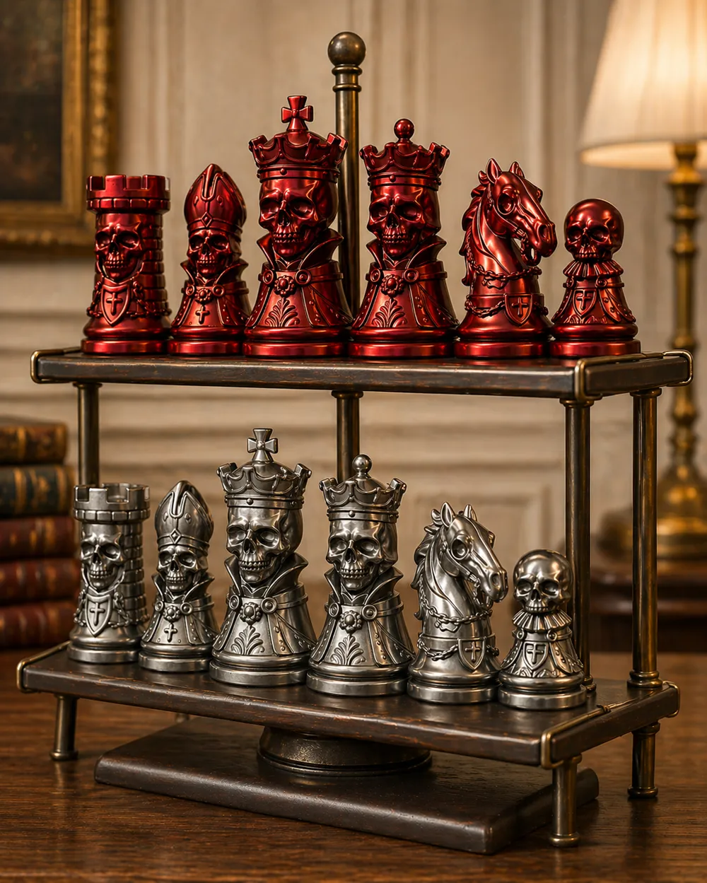 Skull Chess Set – 3D Printable Chess Pieces - Free 3D Print Model ...