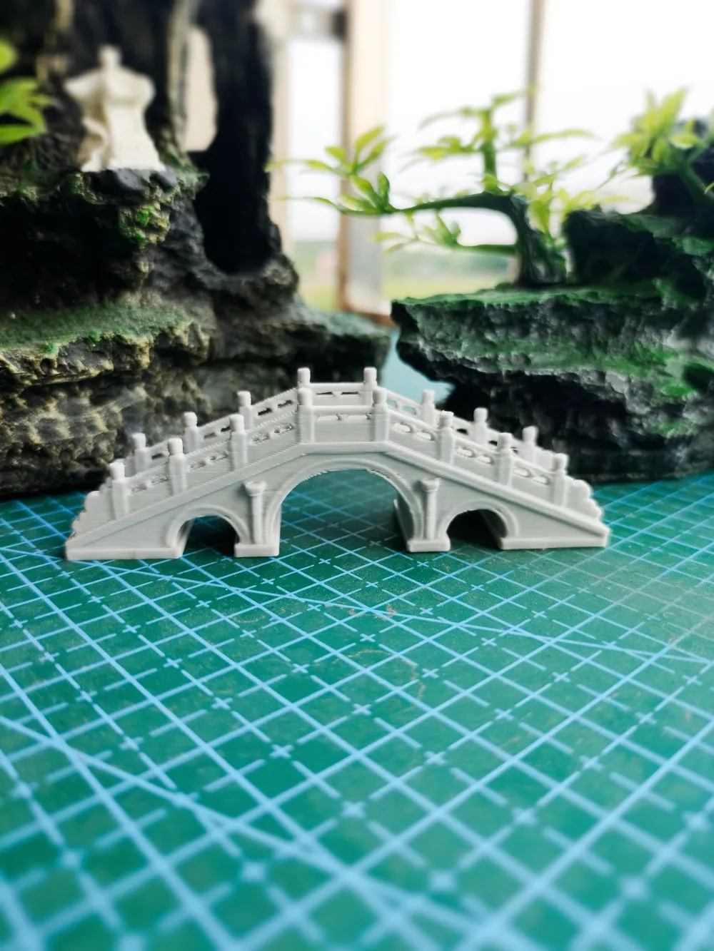 Chinese Ancient Style Three-Arch Bridge Architectural Model Ornament ...