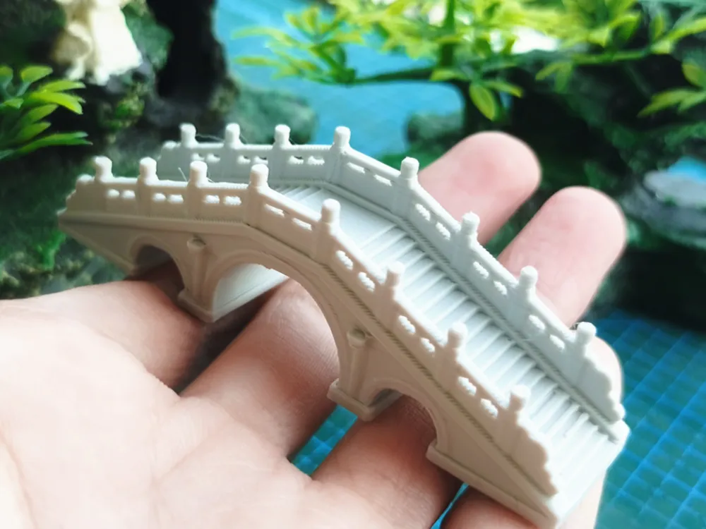 Chinese Ancient Style Three-Arch Bridge Architectural Model Ornament ...