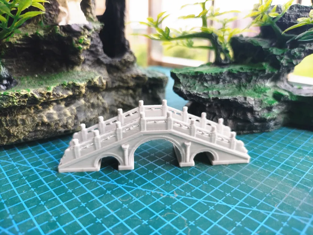 Chinese Ancient Style Three-Arch Bridge Architectural Model Ornament ...