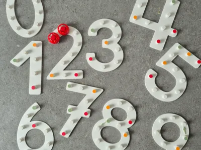 numbers with caps - Free 3D Print Model - MakerWorld