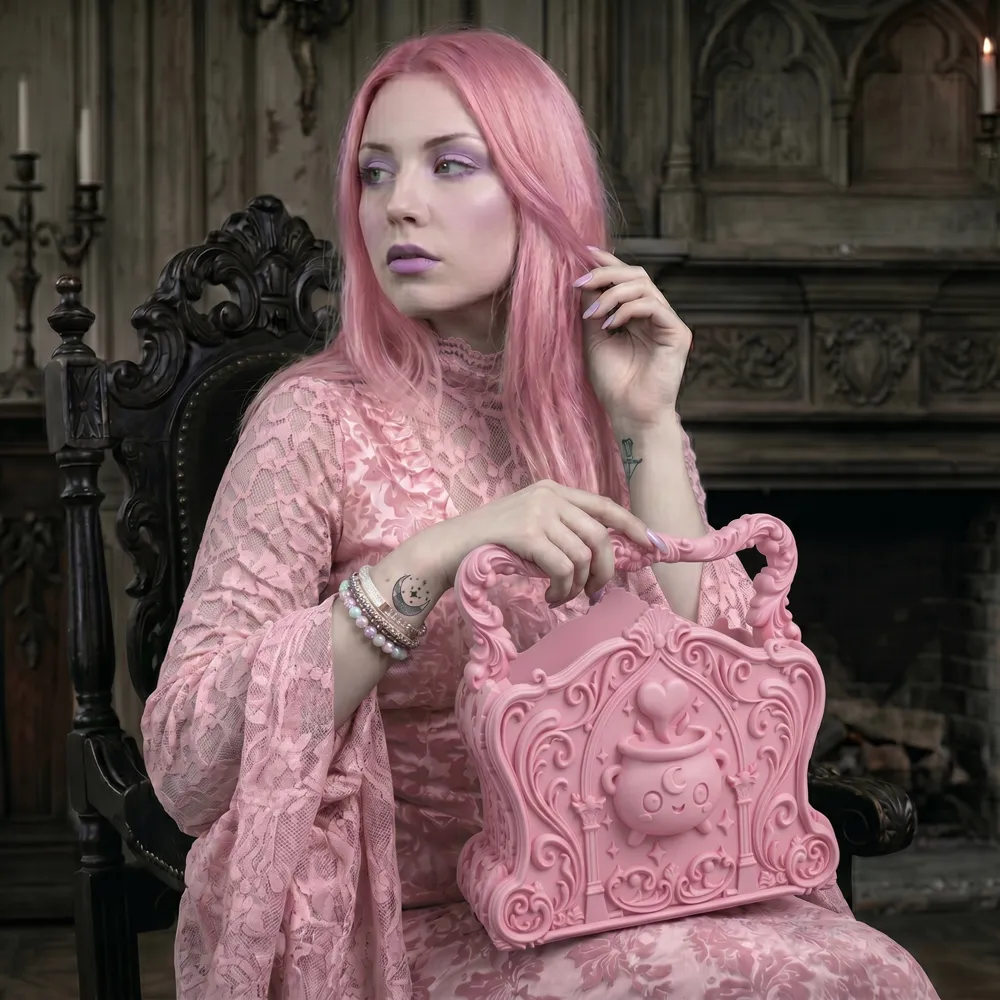 Kawaii Goth Cauldron Purse Pastel Gothic - Free 3D Print Model - MakerWorld