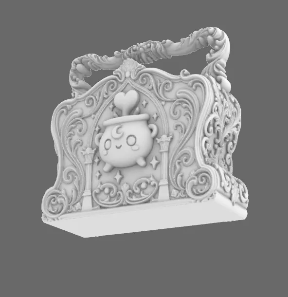 Kawaii Goth Cauldron Purse Pastel Gothic - Free 3D Print Model - MakerWorld