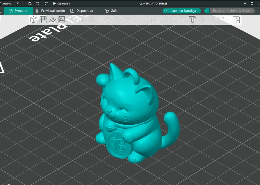 Lucky Cat Calibration Keychain/3D Printer Test STL - Free 3D Print ...