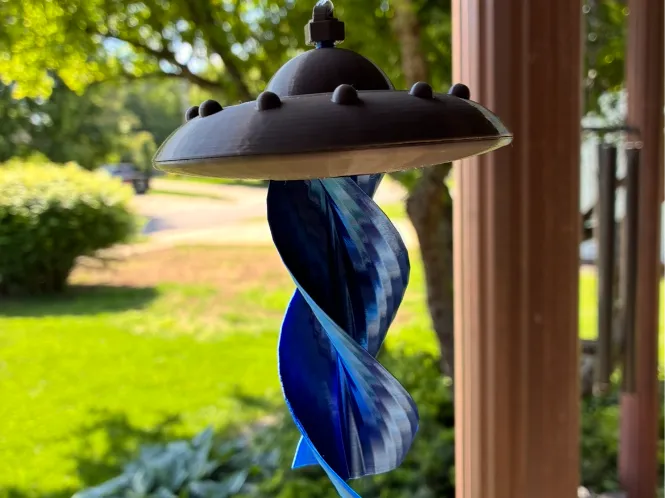 Alien UFO Tractor Beam Wind Spinner Wind Catcher - Free 3D Print Model ...