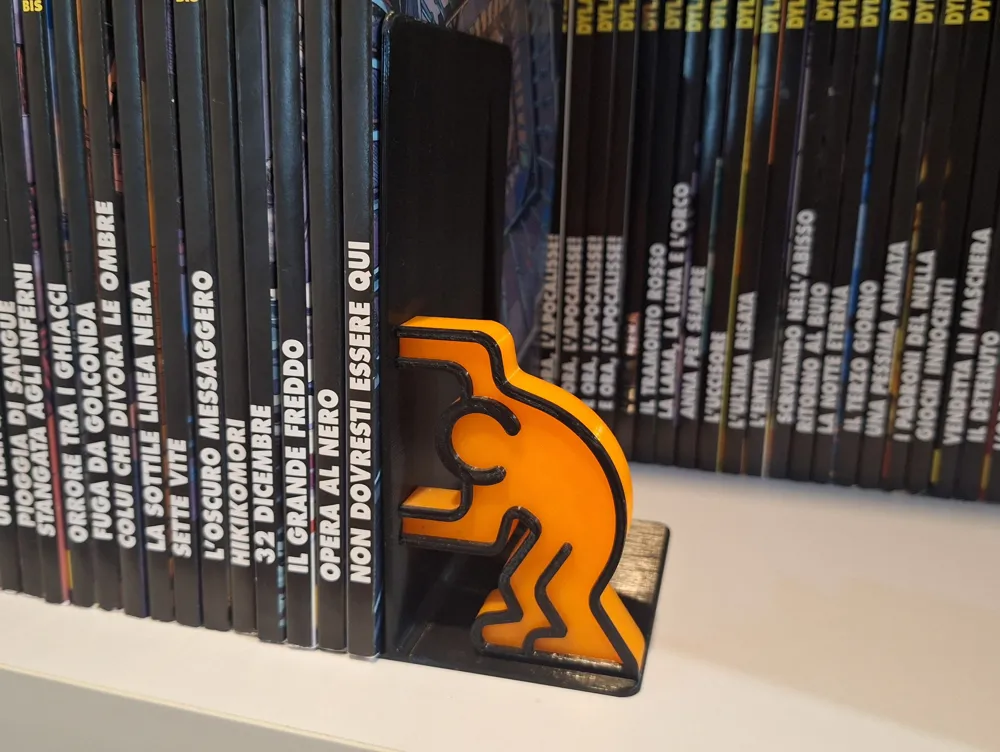SUJETALIBROS ESTILO KEITH HARING – SUJETALIBROS DECORATIVO - Modelo de ...