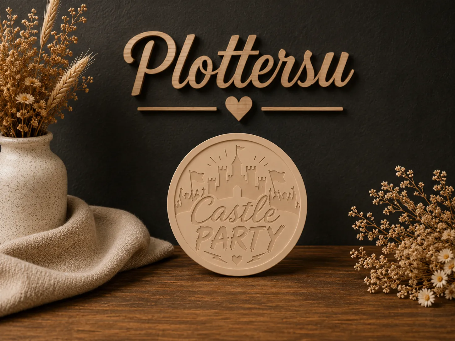 Castle Party Coaster - Free 3D Print Model - MakerWorld