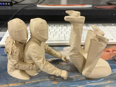 motorcycle couple - Free 3D Print Model - MakerWorld