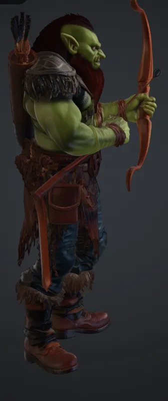 Orc with bow - Free 3D Print Model - MakerWorld