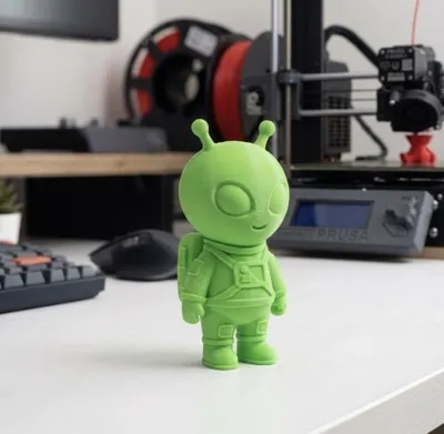 Figura de Explorador Alienígena Verde Neón Lindo - Modelo de impresión ...