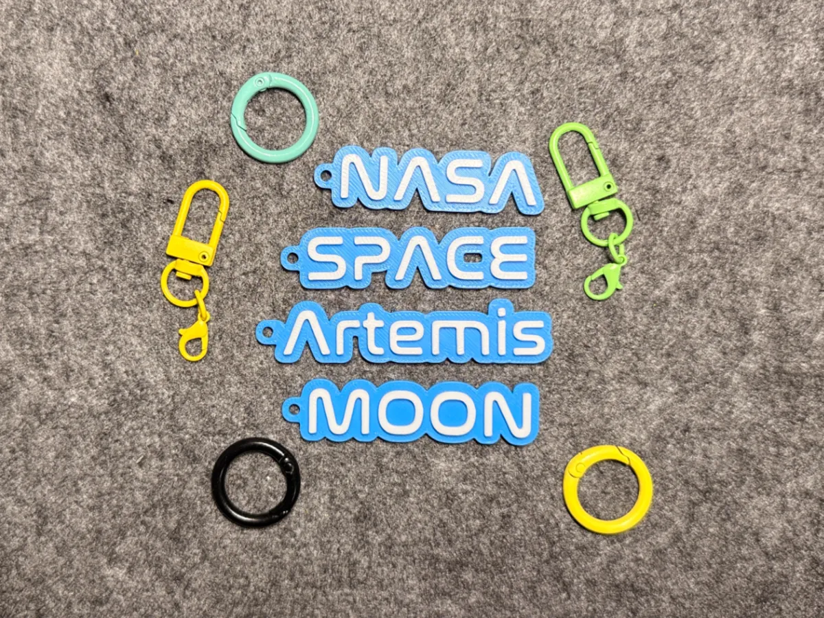 Multi-Keychain Generator(NASA font style) - Free 3D Print Model ...
