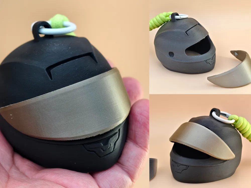 Motorcycle Helmet Charm - Free 3D Print Model - MakerWorld