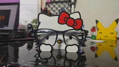 KITTY GLASSES STAND - Free 3D Print Model - MakerWorld