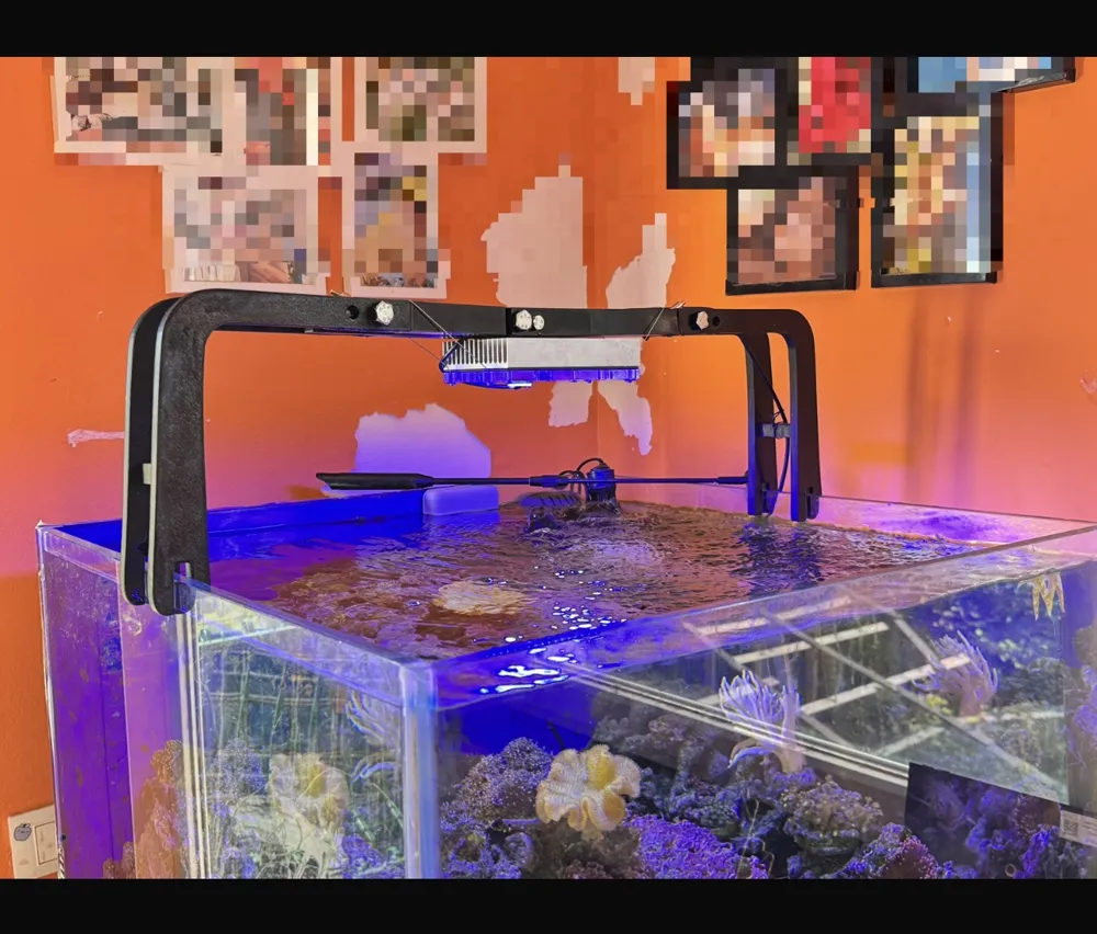 Marine/Freshwater Aquarium Light Fixture Support - Free 3D Print Model ...