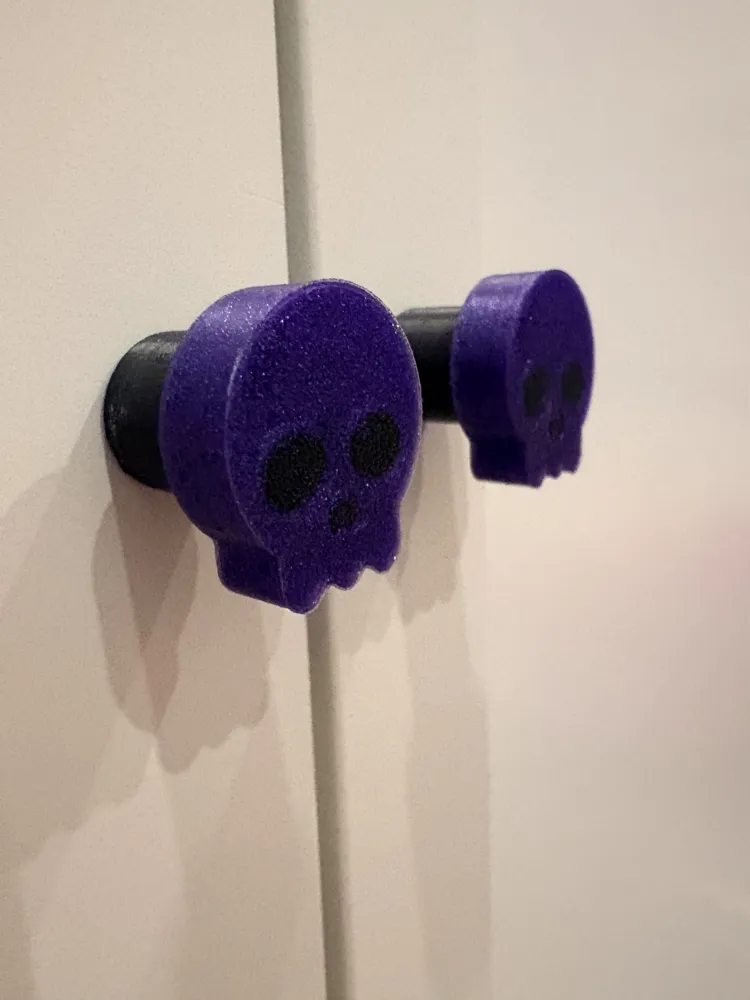 Cute skull Ikea Billy Oxberg knob - Free 3D Print Model - MakerWorld