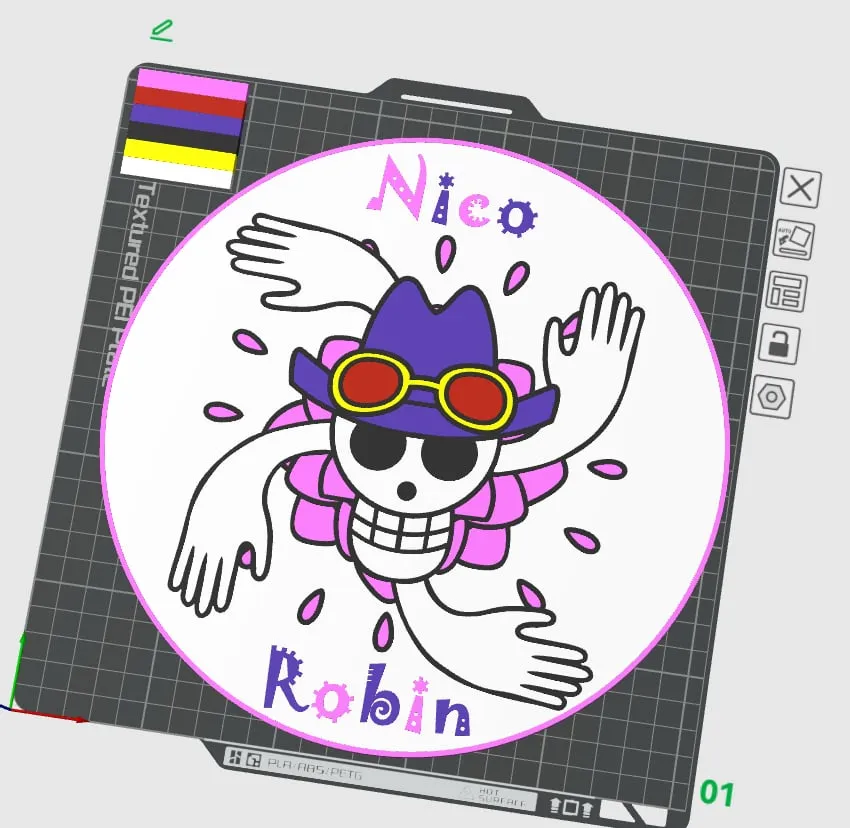 Nico Robin One Piece plate - Free 3D Print Model - MakerWorld