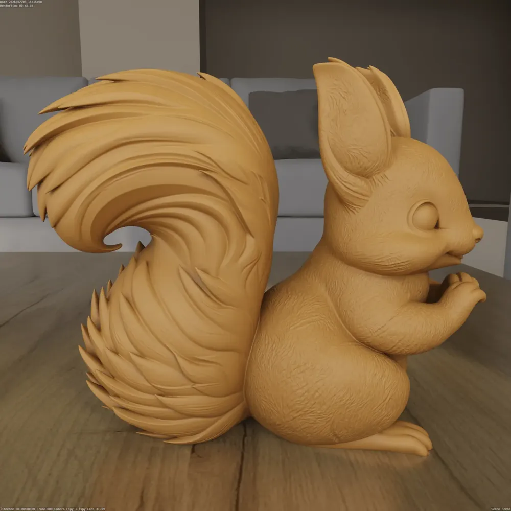 Süßes Eichhörnchen mit Herz STL 3D-Druckmodell – Kostenloses 3D ...