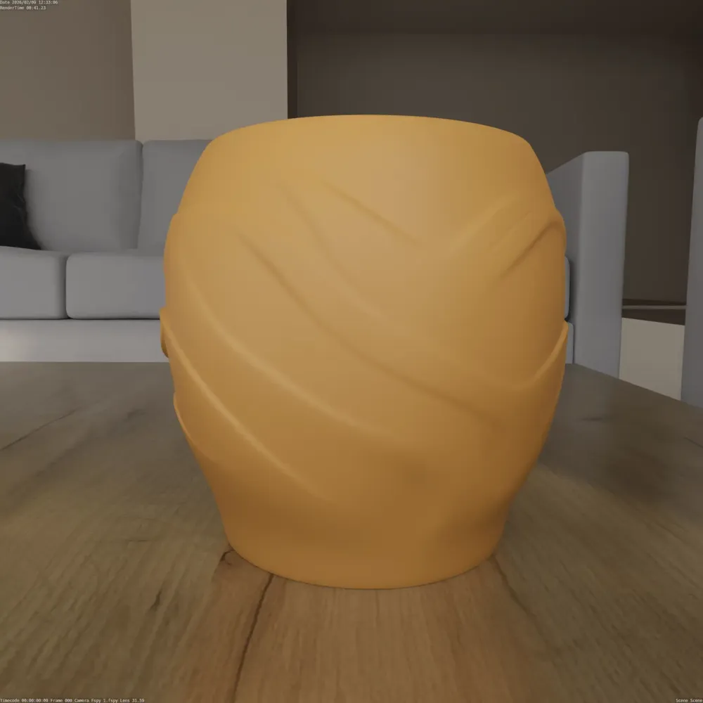 Serene Sculpted Leaf Head Planter Vase 3D Model - Free 3D Print Model ...