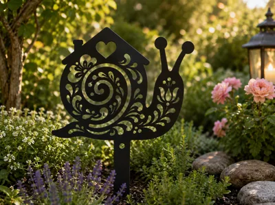 Modern Snail Garden Stake Figure - Free 3D Print Model - MakerWorld