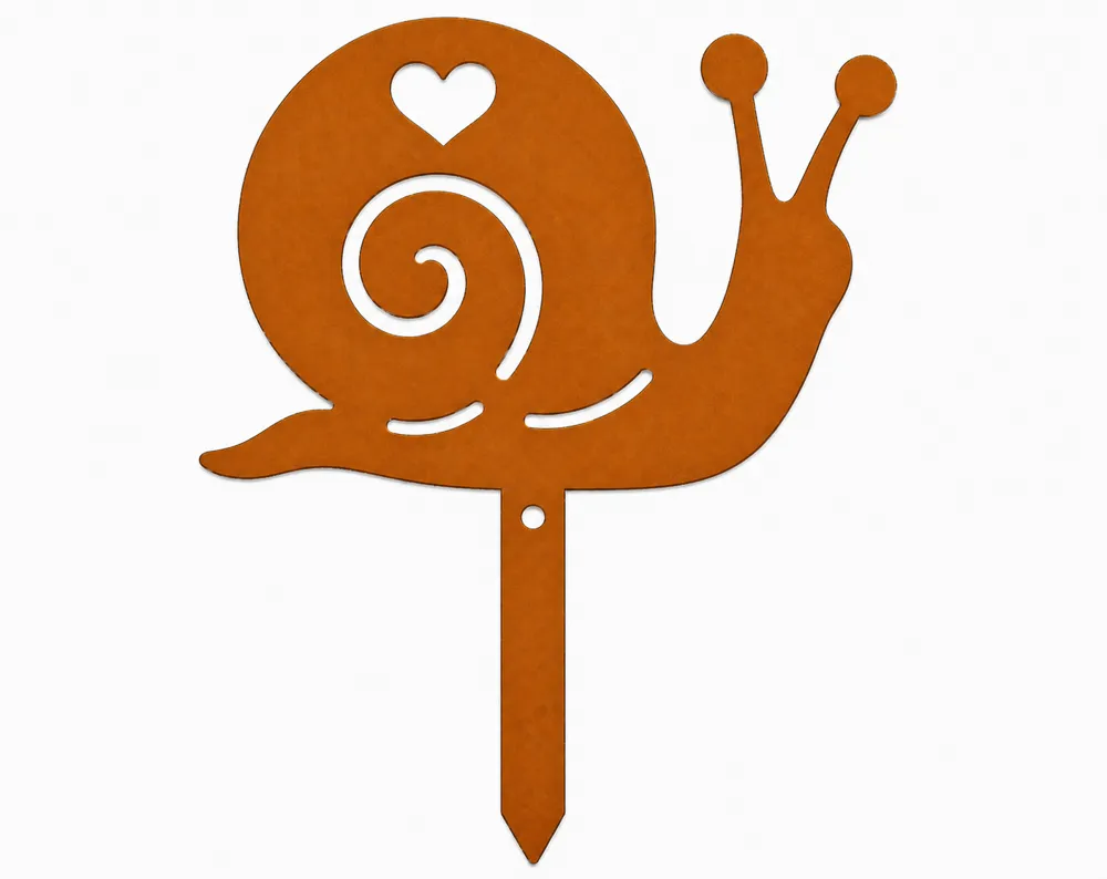 Modern Snail Garden Stake Figure - Free 3D Print Model - MakerWorld