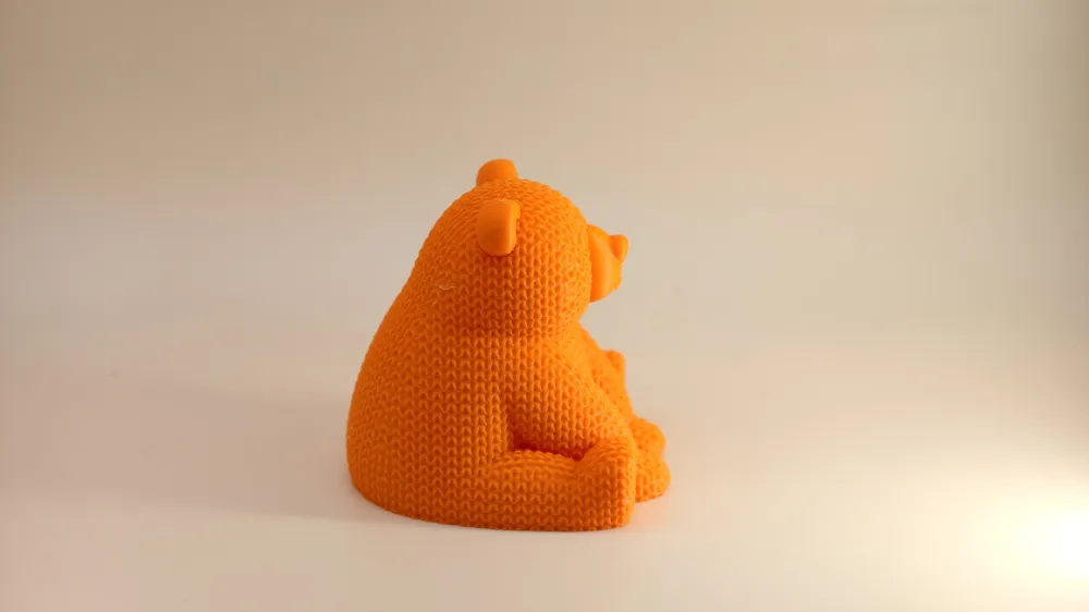 Sweater Textured Cute Big Bear - Free 3D Print Model - MakerWorld