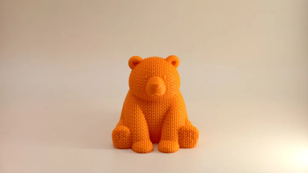 Sweater Textured Cute Big Bear - Free 3D Print Model - MakerWorld