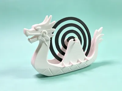 Dragon Boat Mosquito Coil Holder - Free 3D Print Model - MakerWorld